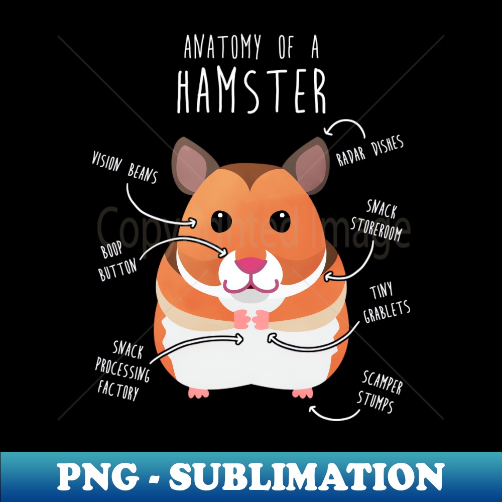Syrian Hamster Anatomy - Artistic Sublimation Digital File | Inspire Uplift