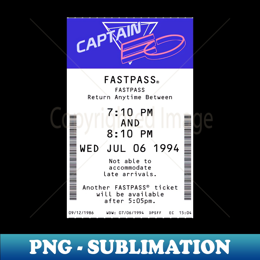 Captain EO Fastpass - PNG Sublimation Digital Download | Inspire Uplift