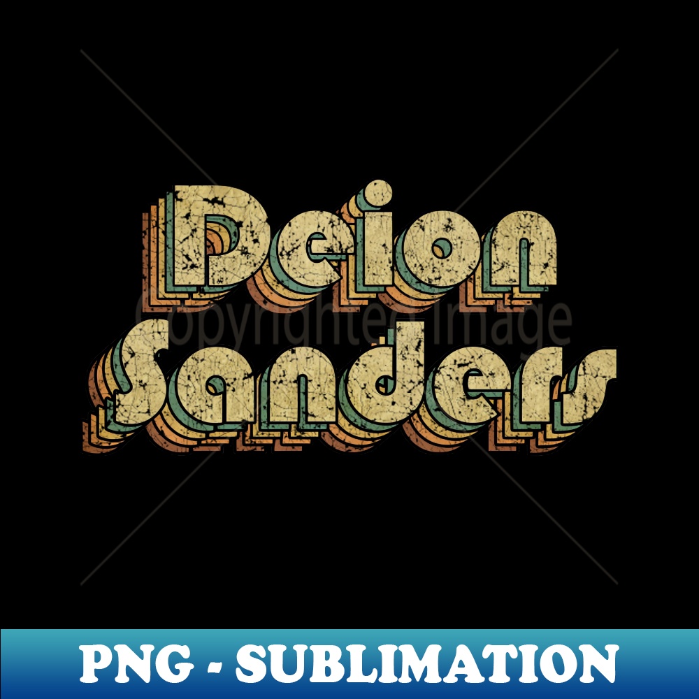 Deion Sanders Vintage Rainbow Typography Style 70s - Sublima | Inspire ...