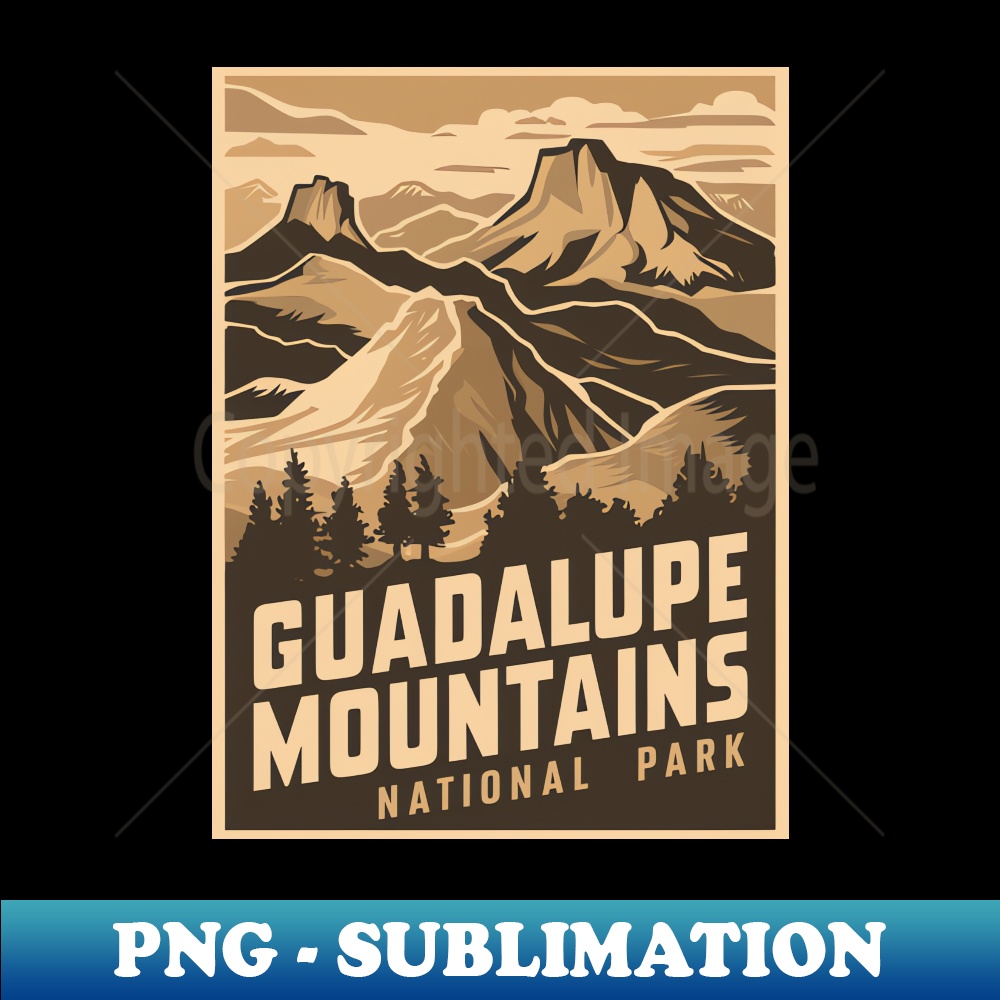 Poster Illustration of Guadalupe Mountains National Park - S | Inspire ...
