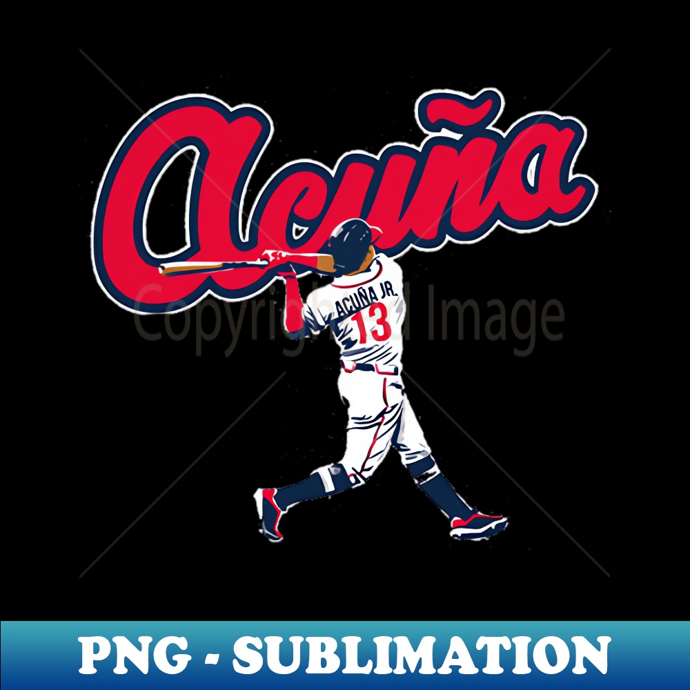 Ronald Acuna Jr. Slugger Swing - Unique Sublimation PNG Down | Inspire ...