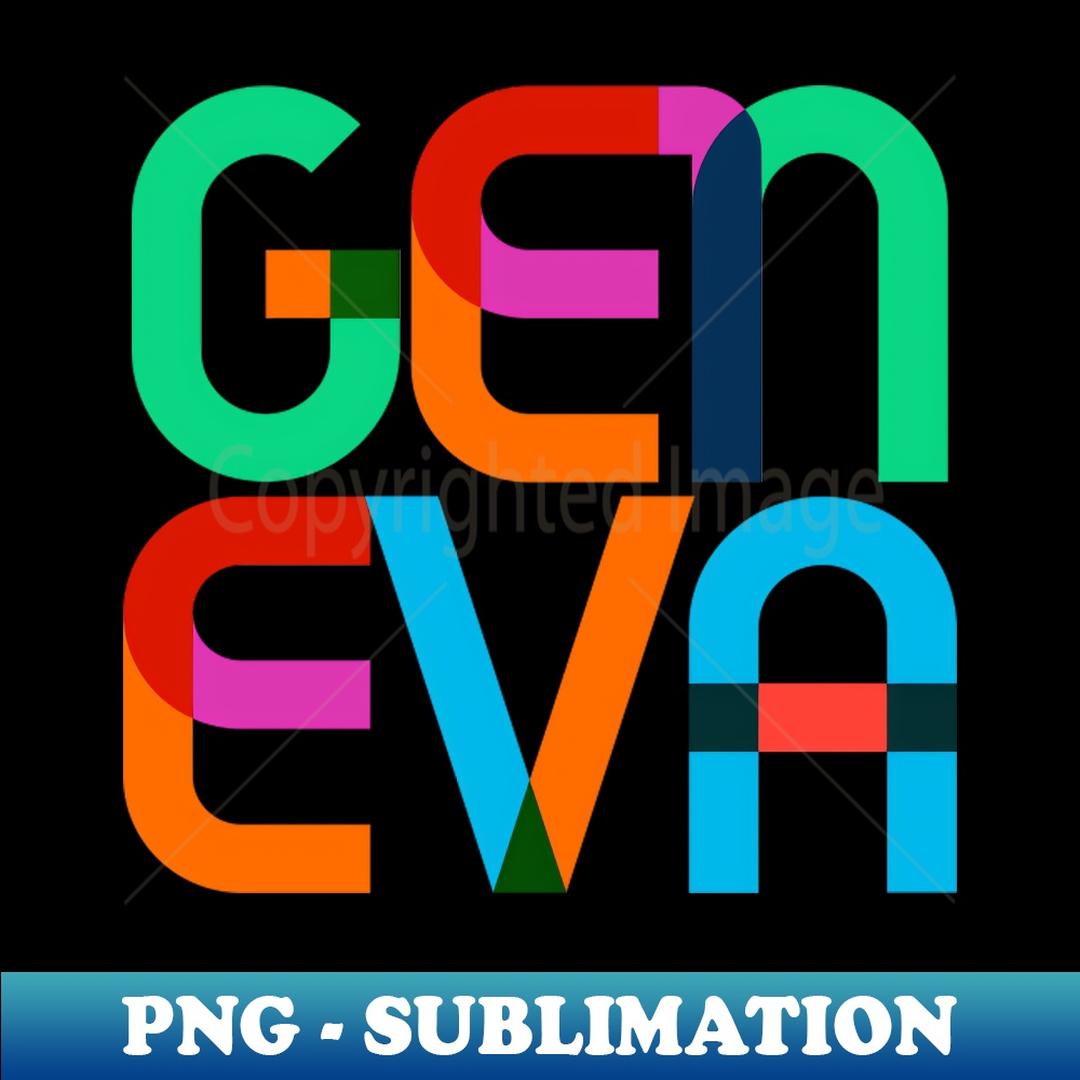 Geneva Switzerland Pop Art Letters - Sublimation-Ready PNG F | Inspire ...