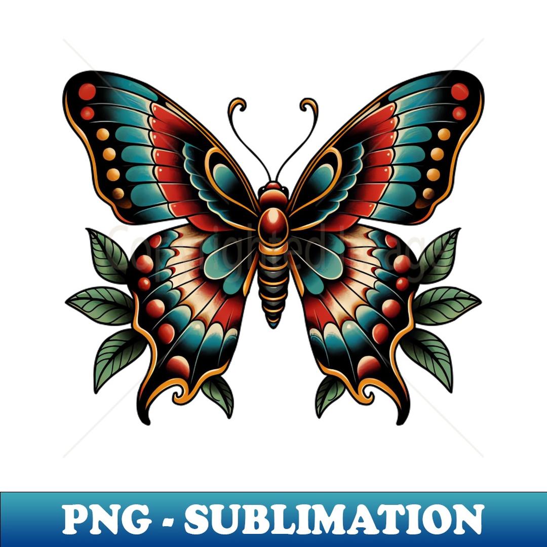 traditional american butterfly tattoo - PNG Sublimation Digi | Inspire ...