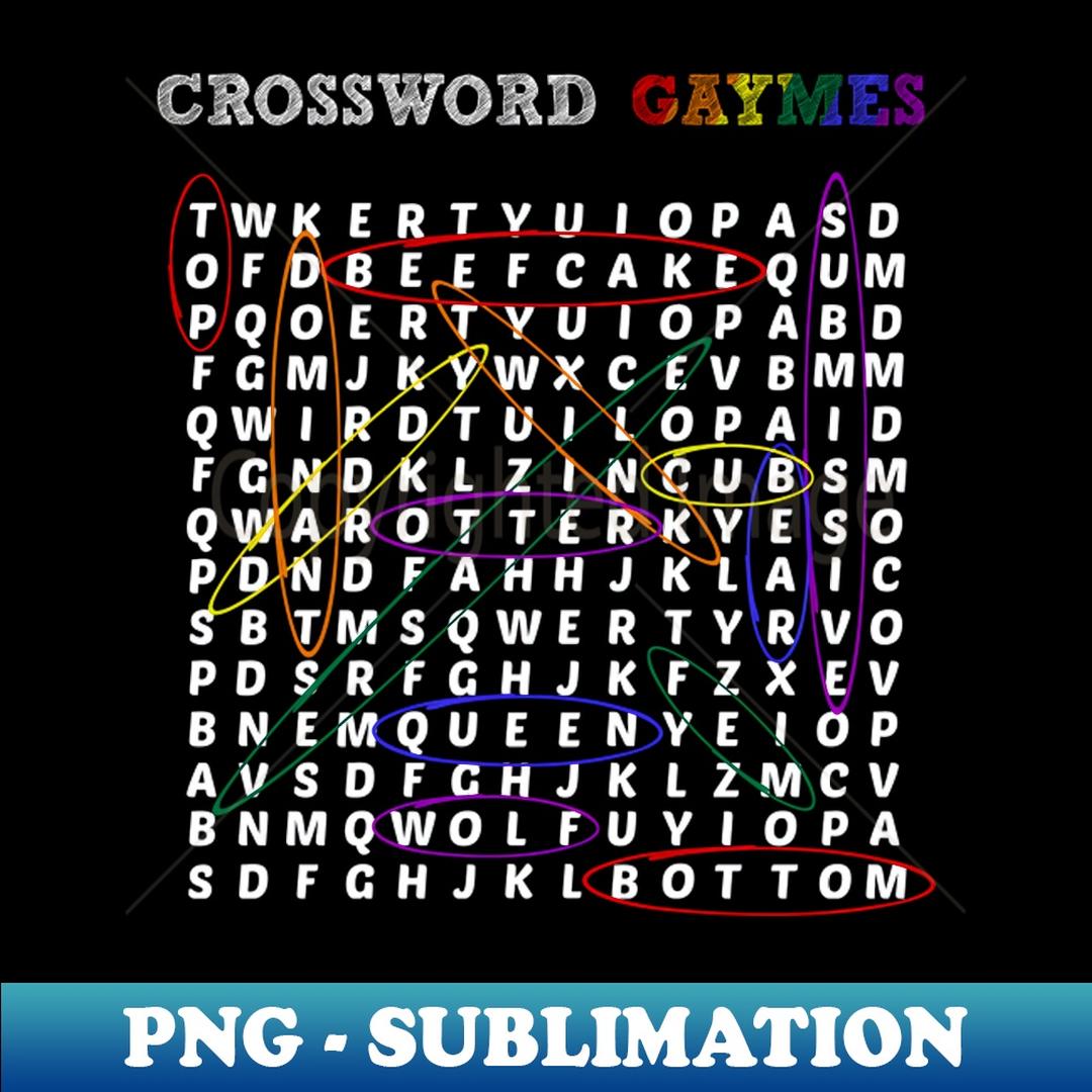 Funny Gay LGBTQ Adult Naughty Humor Slang Crossword Gaymes P - Inspire ...