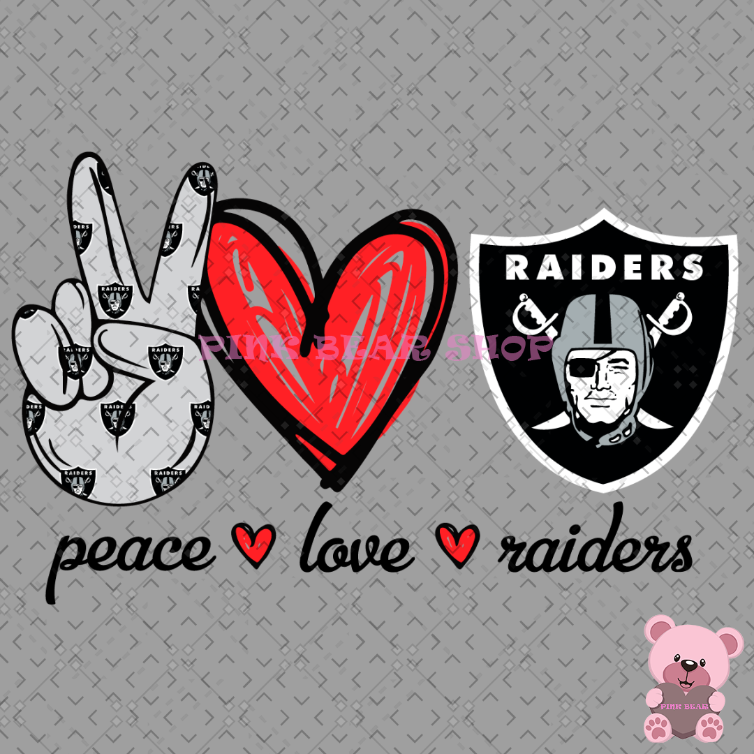 Peace Love Raiders Svg, Nfl svg, Football svg file, Football - Inspire ...