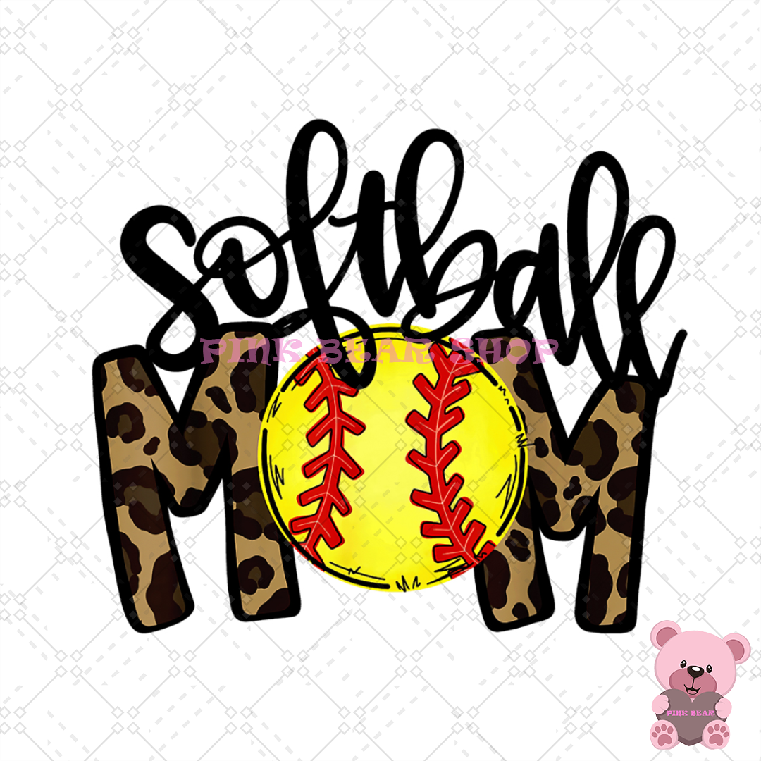 Softball Mom Wild Leopard Print Sport PNG, Mothers Day Png, | Inspire ...