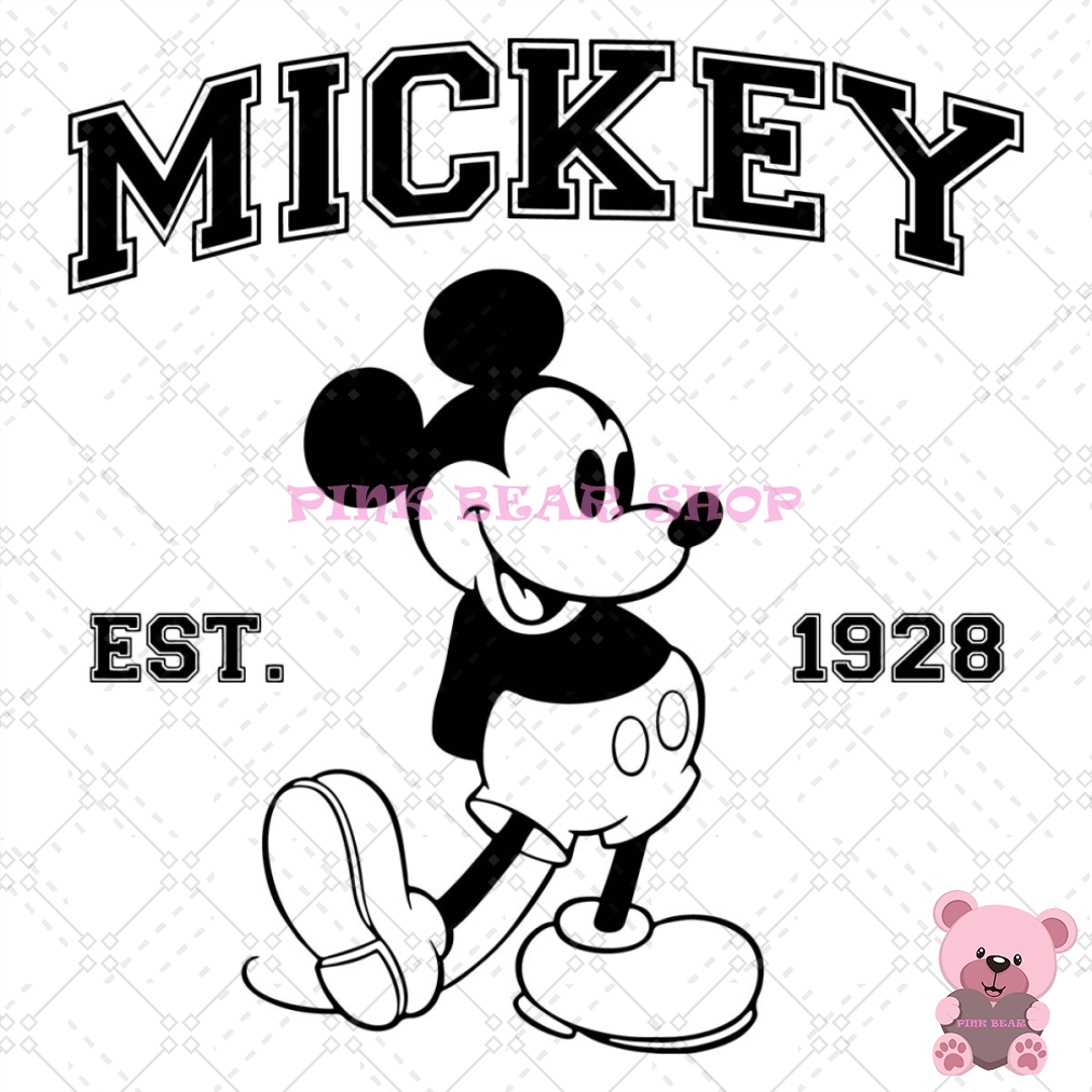 Mickey Mouse Logo Est 1928 SVG, Disney Svg ,Disney Mickey SV - Inspire ...