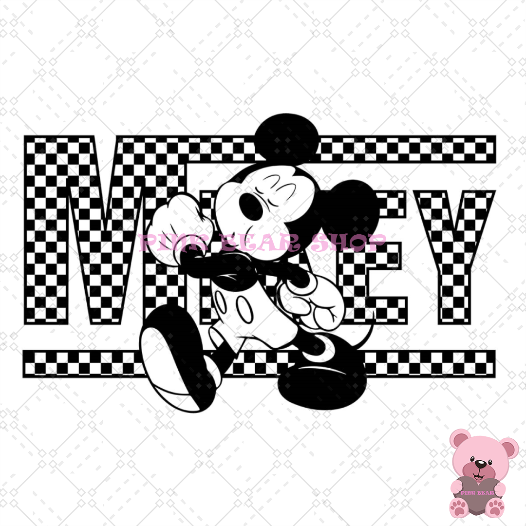 Checkered Vintage Mickey Mouse SVG, Disney Svg, Disney Micke | Inspire ...
