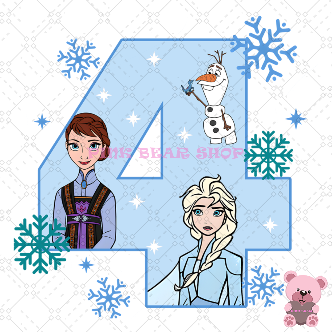 Frozen Princess Happy 4th Birthday PNG, Disney PNG, Disney M | Inspire ...