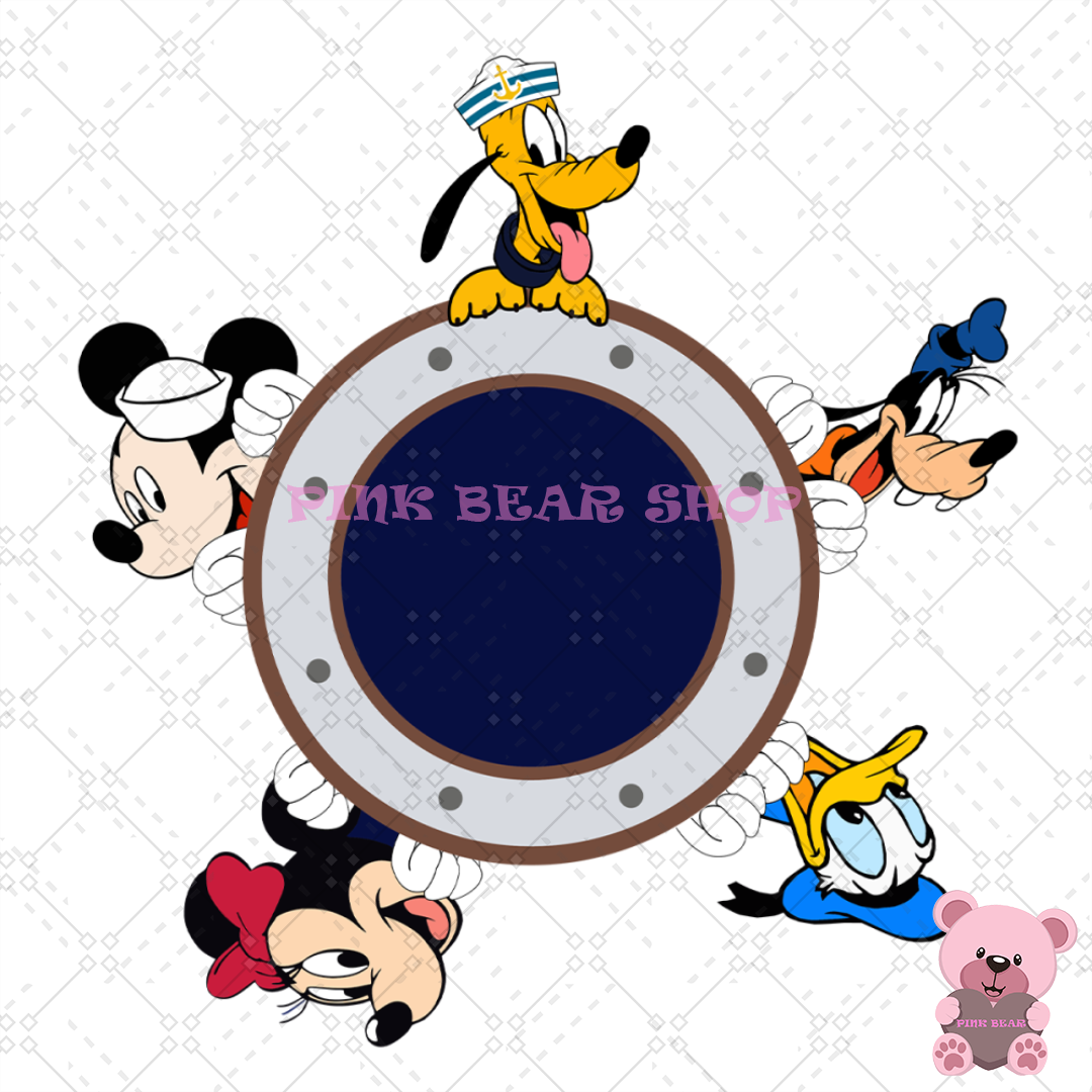 Mickey Mouse Friends Cruise Circle PNG, Disney PNG, Disney M | Inspire ...
