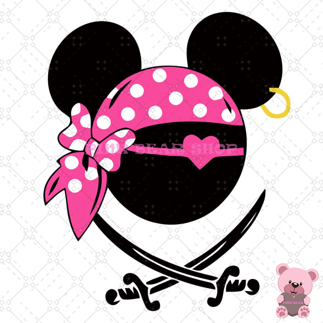 Minnie Mouse Pirate SVG Design Idea, Disney Svg, Disney Mick | Inspire ...