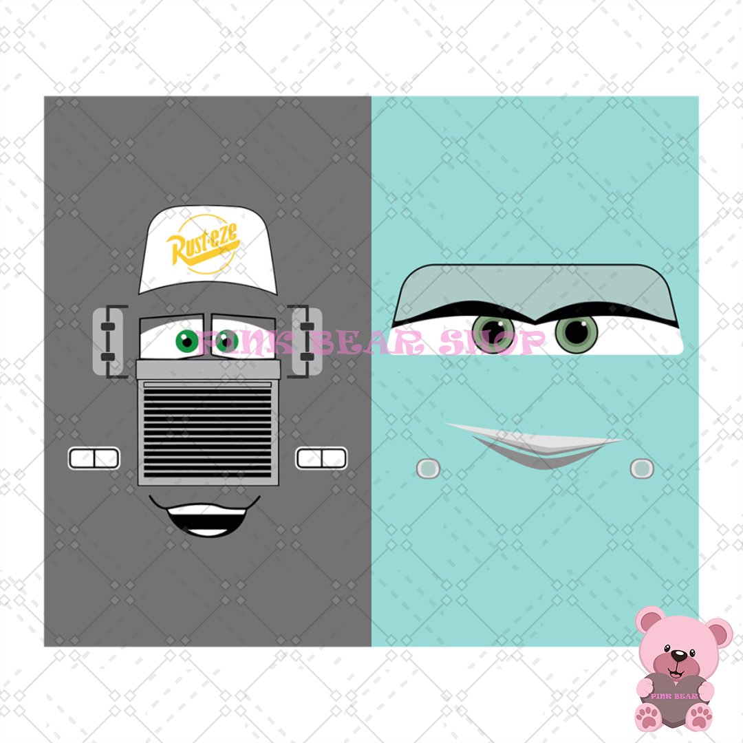 Disney Pixar Cars Mack and Flo Face Poster SVG, Disney Svg, | Inspire ...