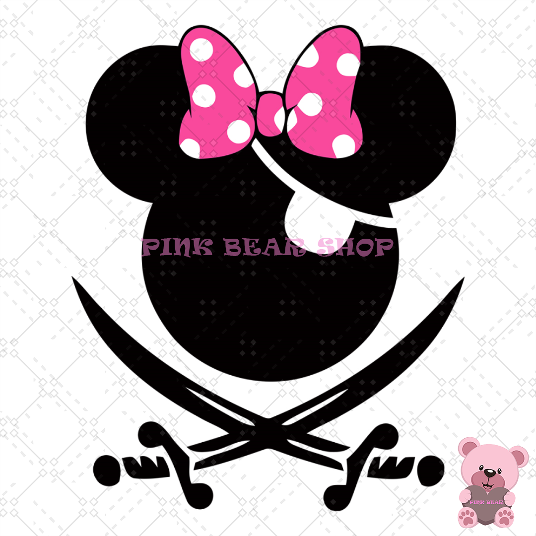 Disney Minnie Head Pirates Clipart Svg, Disney Svg, Disney M | Inspire ...