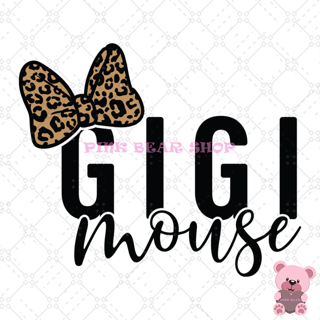 Gigi Mouse Minnie Leopard Bow Tie SVG, Disney Svg, Disney Mi | Inspire ...