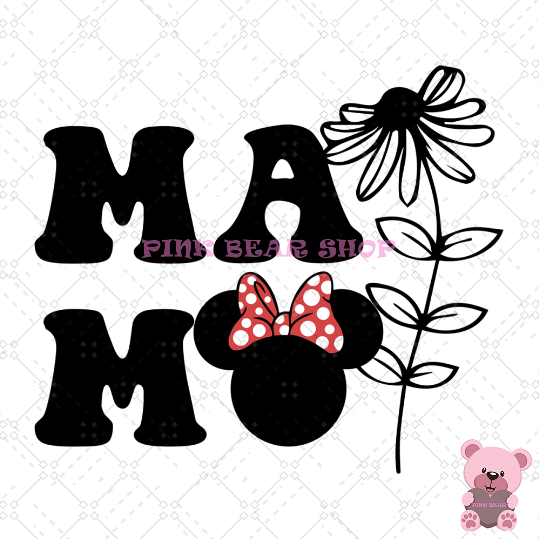 Disney Mama Minnie Mouse Flower SVG, Disney Svg, Disney Mick - Inspire ...