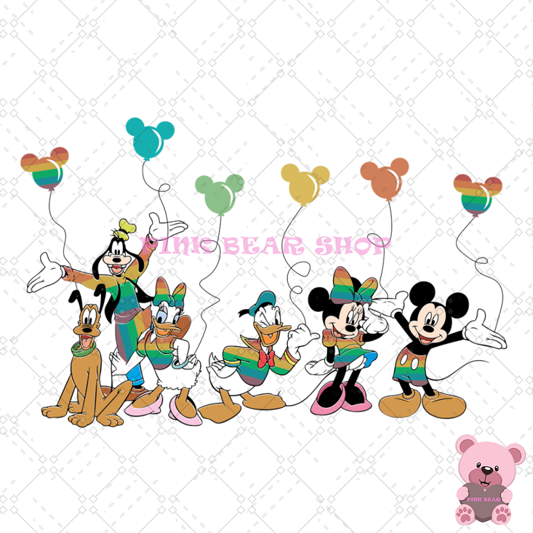 Disney Mickey Friends Balloon LGBT Pride SVG, Disney Svg, Di | Inspire ...