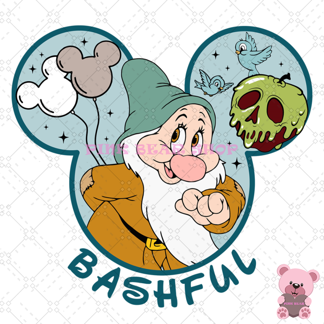 Bashful The 7 Dwarfs Mickey Mouse Head SVG, Disney Svg, Disn - Inspire ...