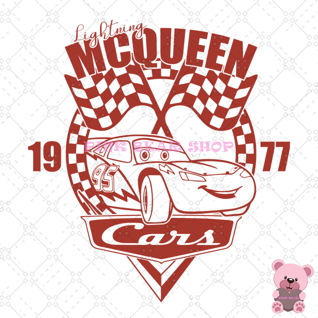 Disney Checkered Cars Lightning McQueen Est 1977 SVG, Disney - Inspire ...
