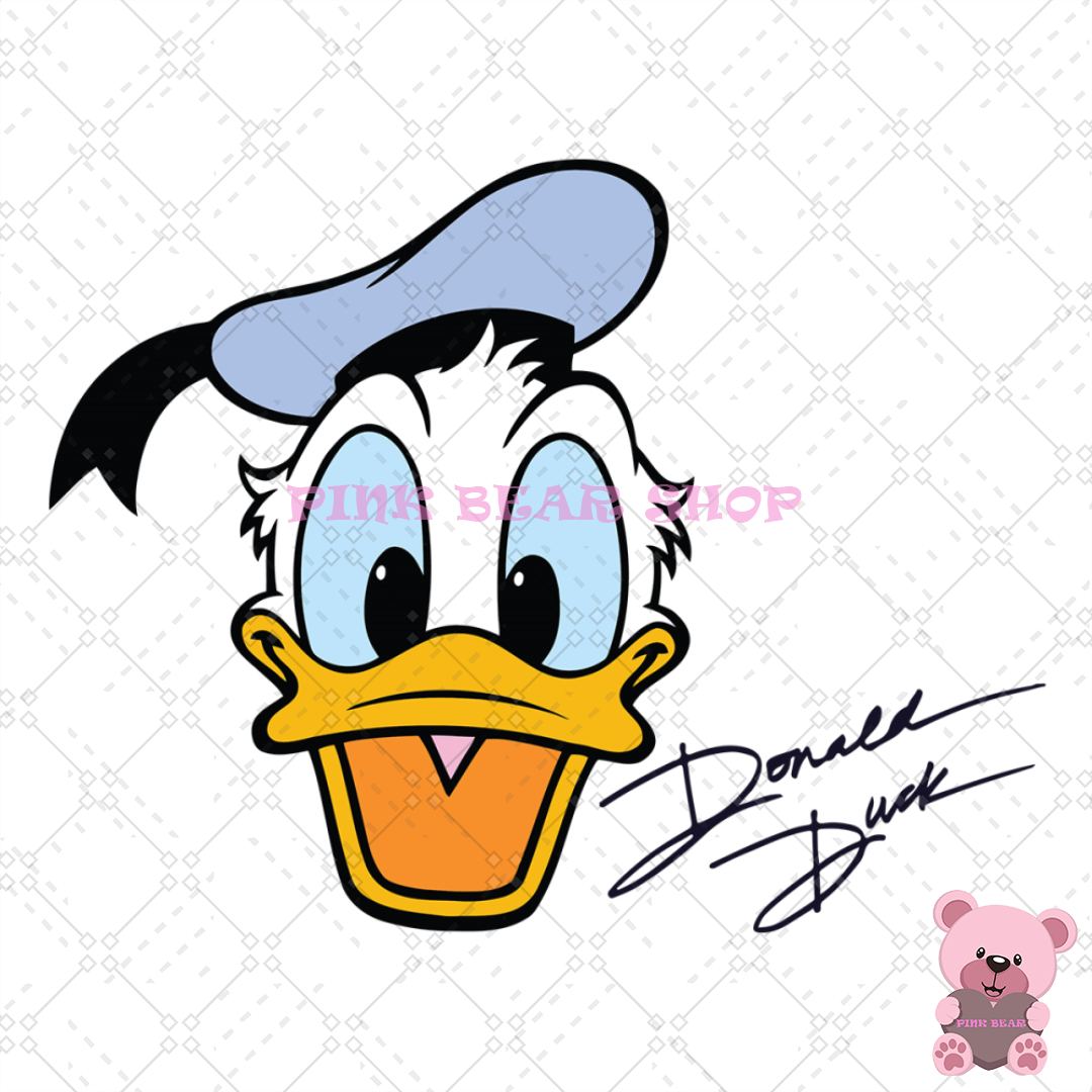 Smiling Face Disney Donald Duck Signature SVG, Disney Svg, D | Inspire ...