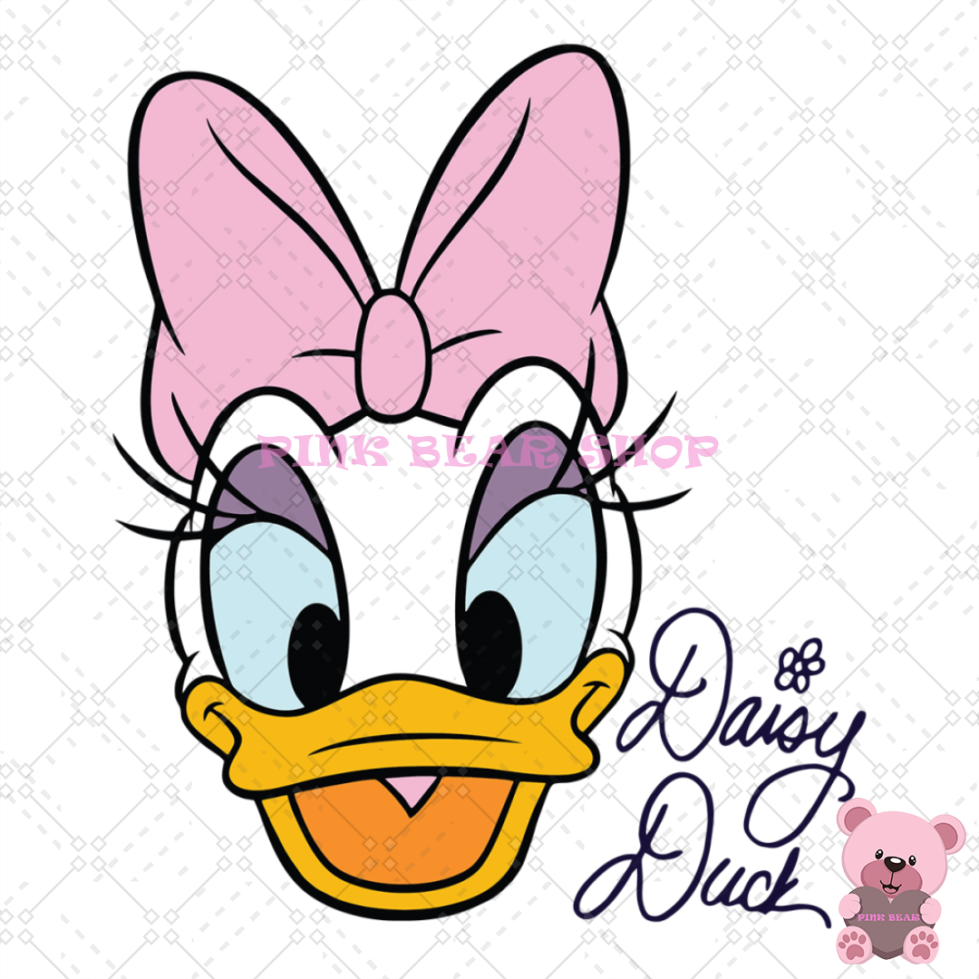Smiling Face Disney Daisy Duck Signature SVG, Disney Svg, Di | Inspire ...