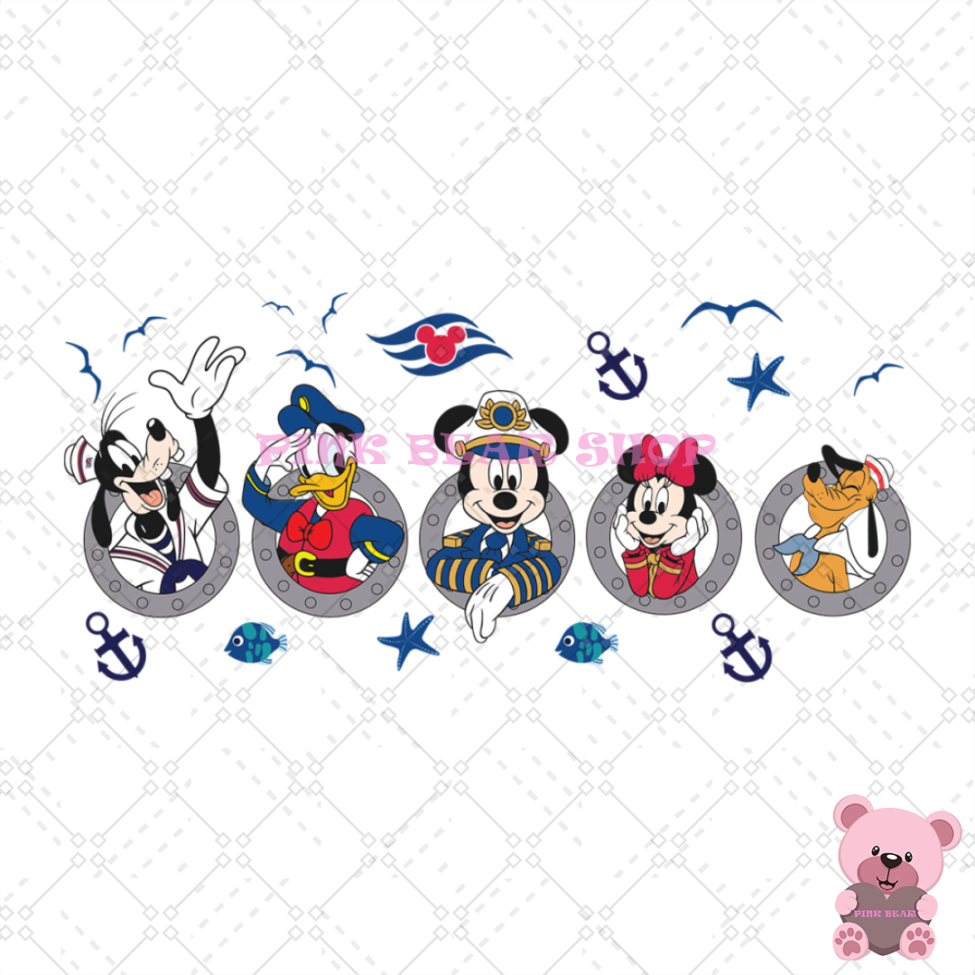 Mickey Captain and Friends Disney Cruise Line SVG, Disney Sv | Inspire ...