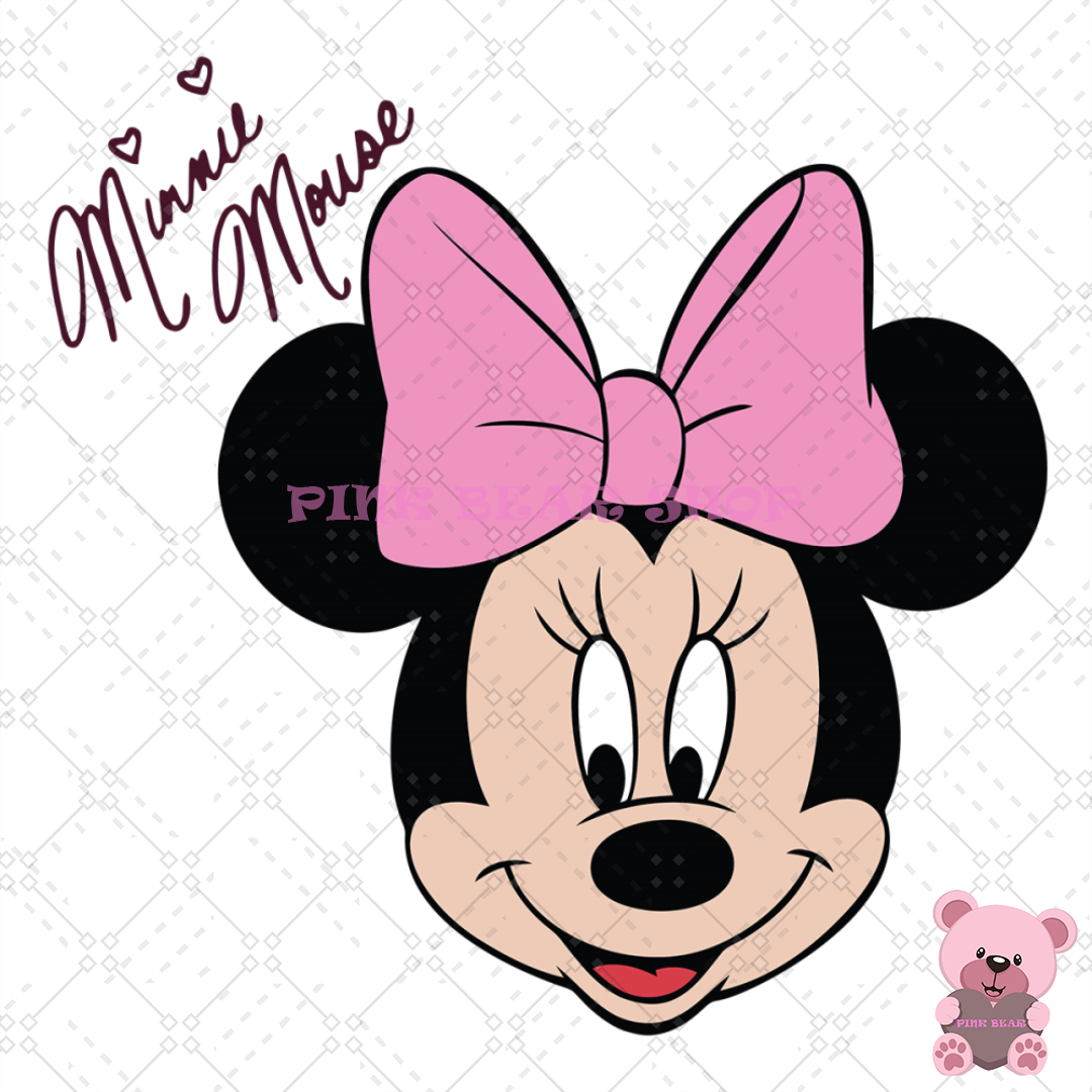 Smiling Face Disney Girl Minnie Mouse Signature SVG, Disney | Inspire ...