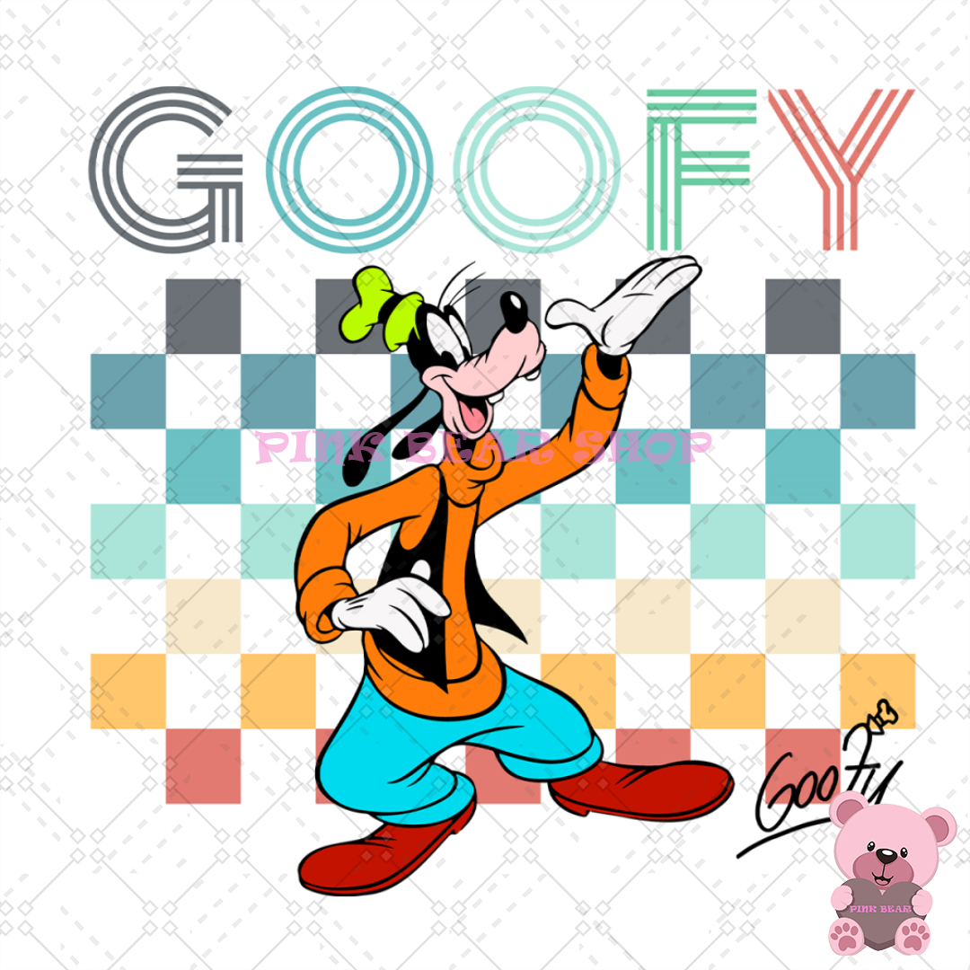 Checkered Goofy Dog Disney Signature SVG, Disney Svg, Disney - Inspire ...