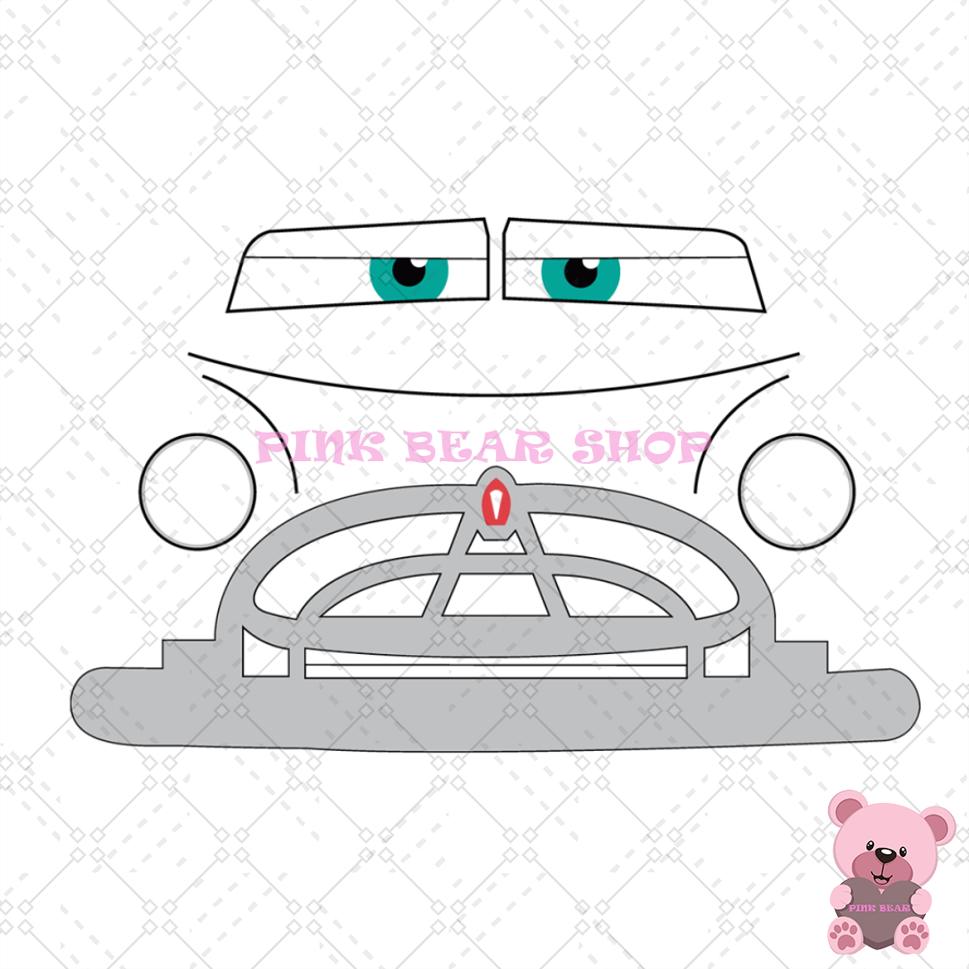 Disney Cars Doc Hudson Face Silhouette SVG, Disney Svg, Disn | Inspire ...
