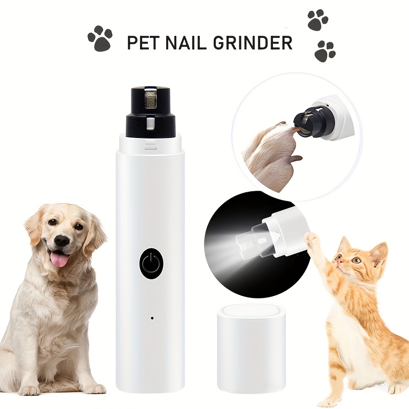 Electric Pet Nail Grinder With LED Light USB Rechargeable Ca | Inspire ...