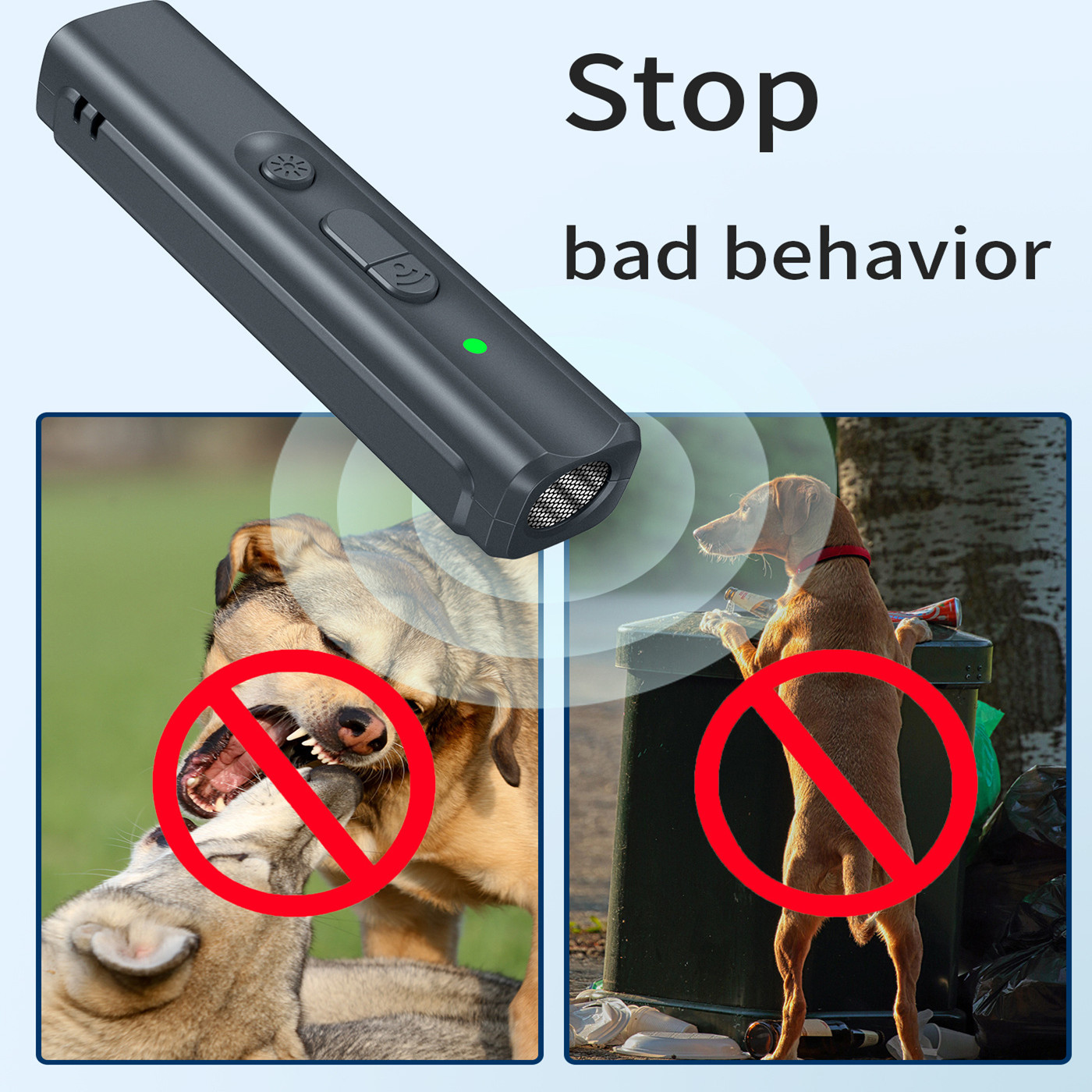 Rechargeable Ultrasonic Dog Bark Control Device - Safe and E | Inspire ...