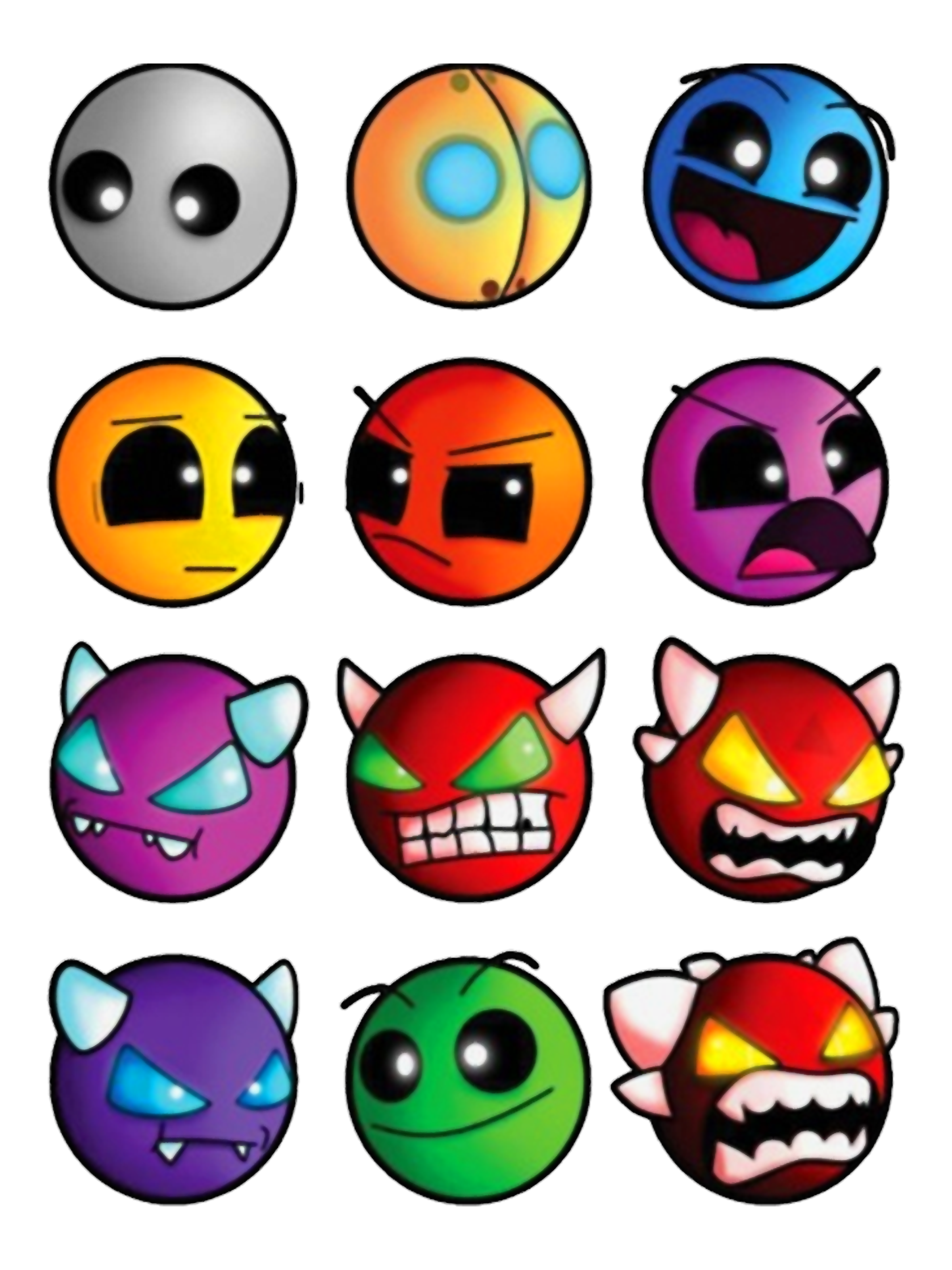 Geometry Dash in many emotions funny meme | Inspire Uplift