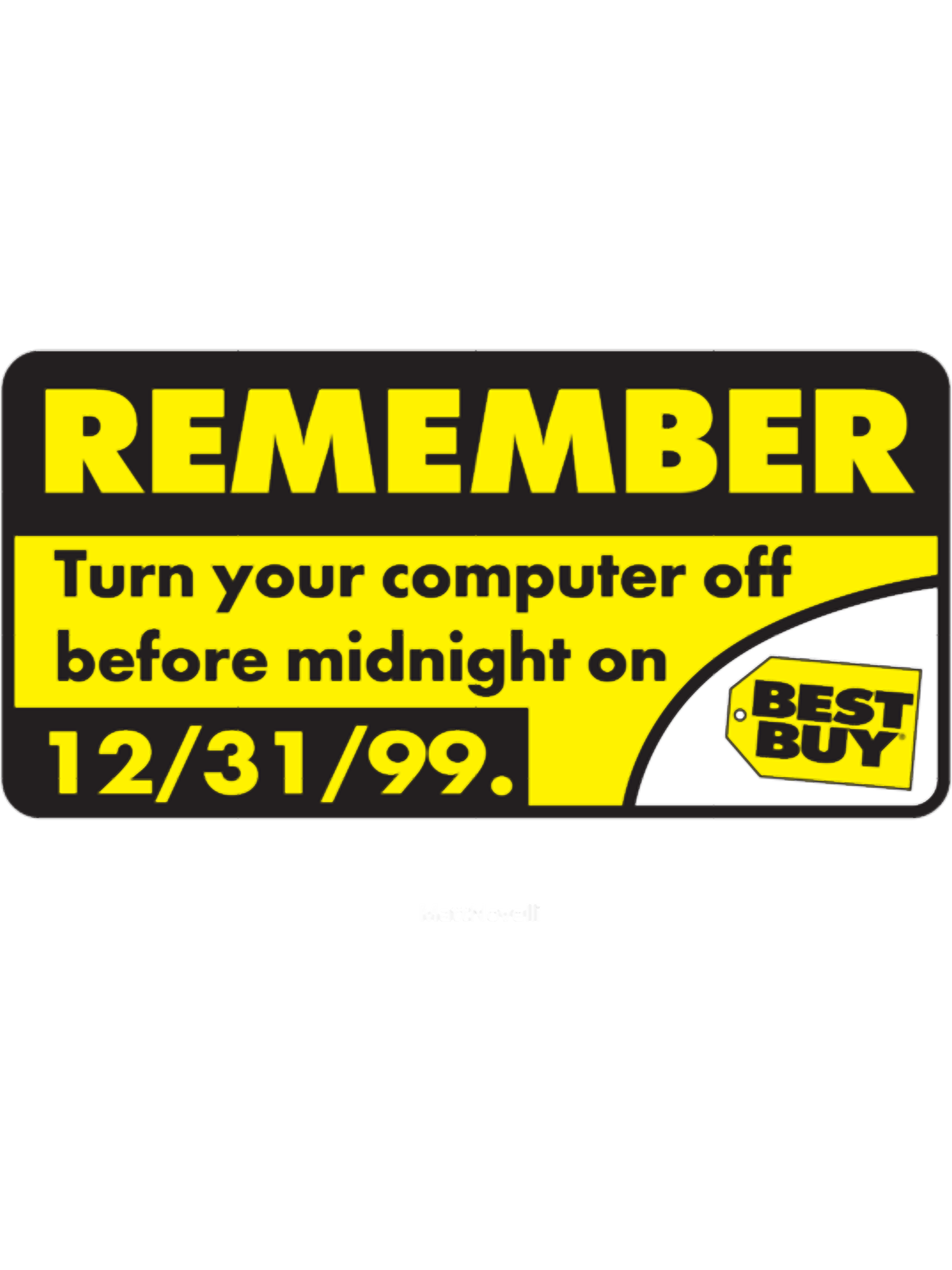 Y2K Best Buy Warning Sticker | Inspire Uplift
