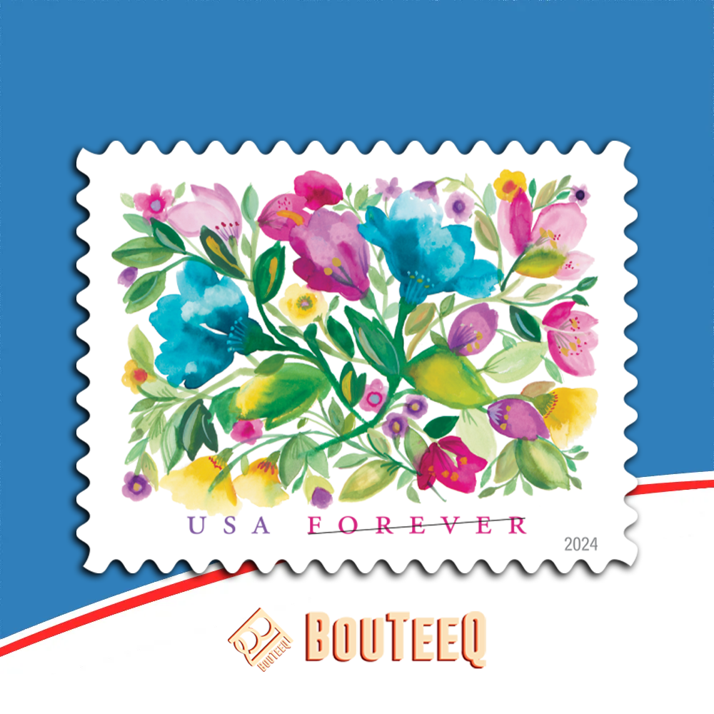Celebration Blooms 2024 USPS Stamps – All Brand New Forever | Inspire ...