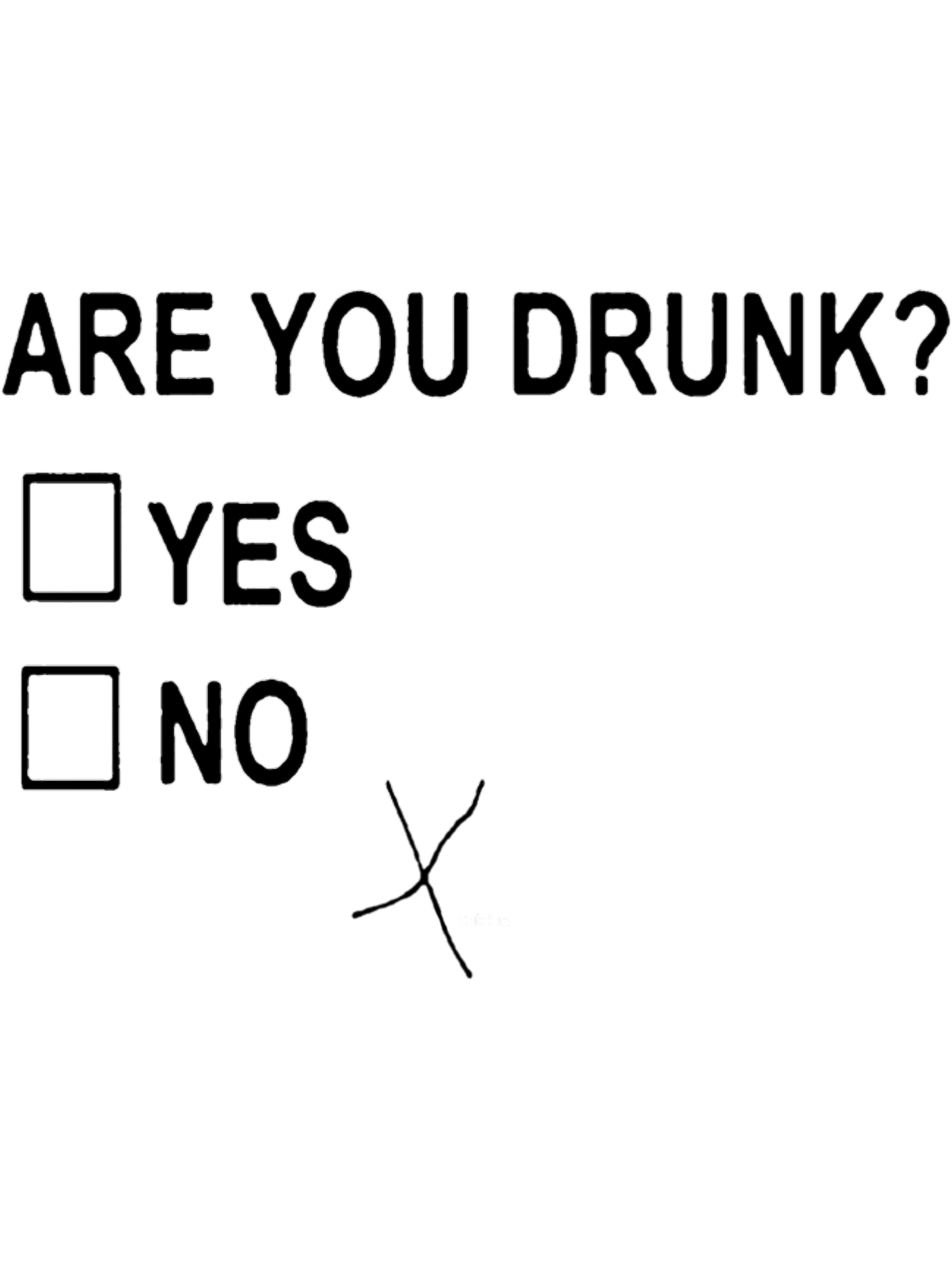 Are You Drunk Yes No Checkbox Party Fun Fitted V-Neck | Inspire Uplift