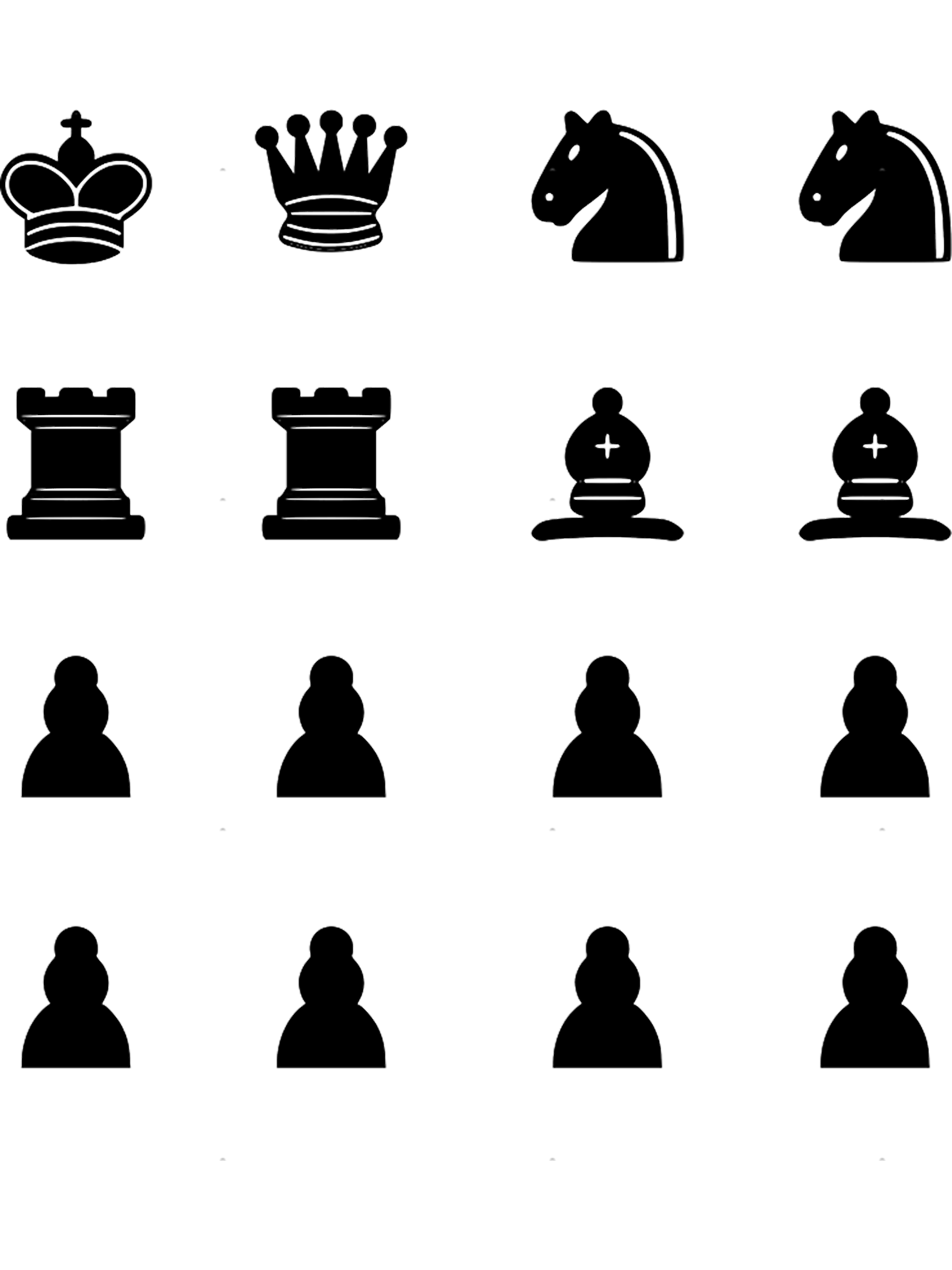 Complete Chess Set 1 - Black Chess Pieces | Inspire Uplift