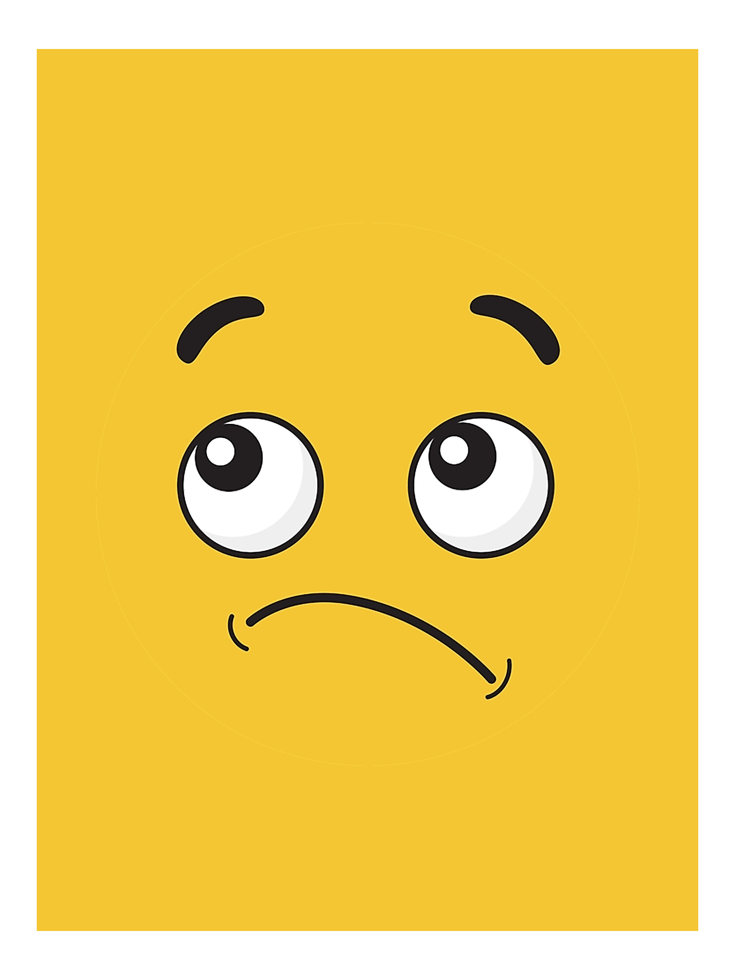 Minimal Sad Face Emoji Graphic | Inspire Uplift