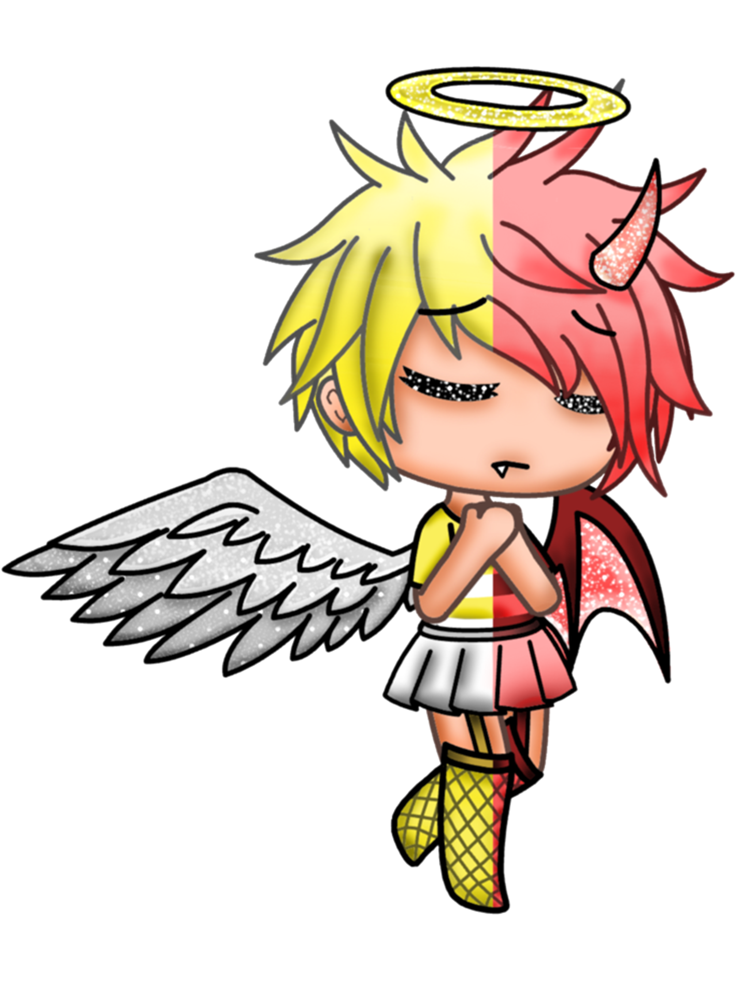 Gacha Life Half Demon, Half Angle | Inspire Uplift