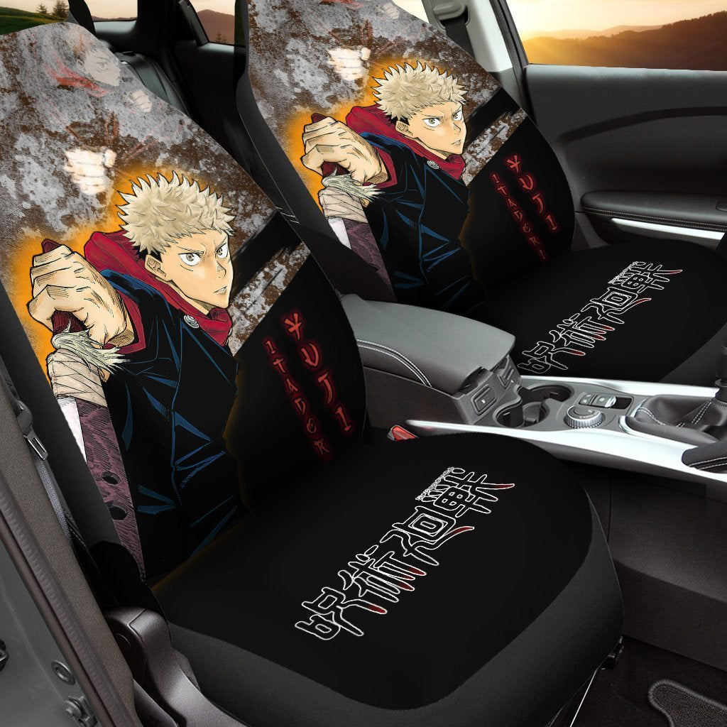 Yuji Itadori Car Seat Covers Custom Anime Jujutsu Kaisen Car | Inspire ...