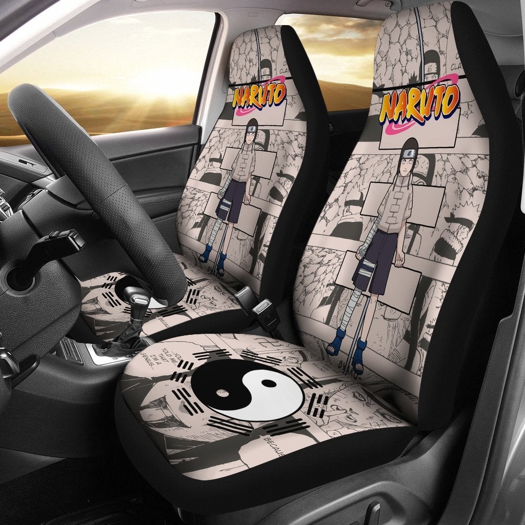 Neji Hyuga Car Seat Covers Custom Anime Manga Naruto Car Acc | Inspire ...