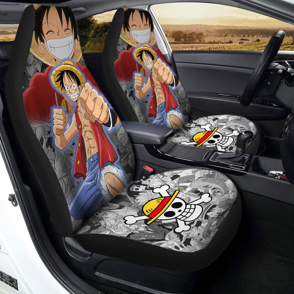 Monkey D Luffy Car Seat Covers Custom One Piece Anime Car In | Inspire ...
