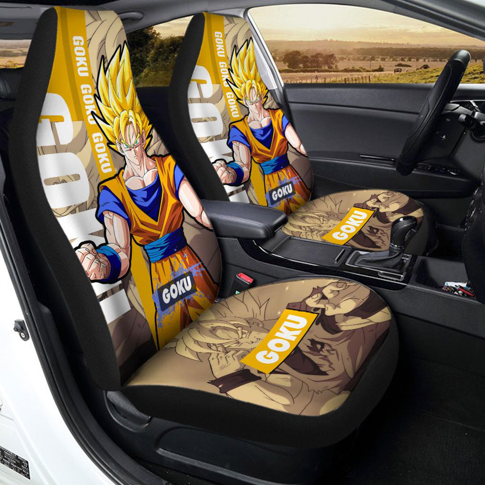 Goku Ssj Car Seat Covers Custom Dragon Ball Anime Car Access | Inspire ...