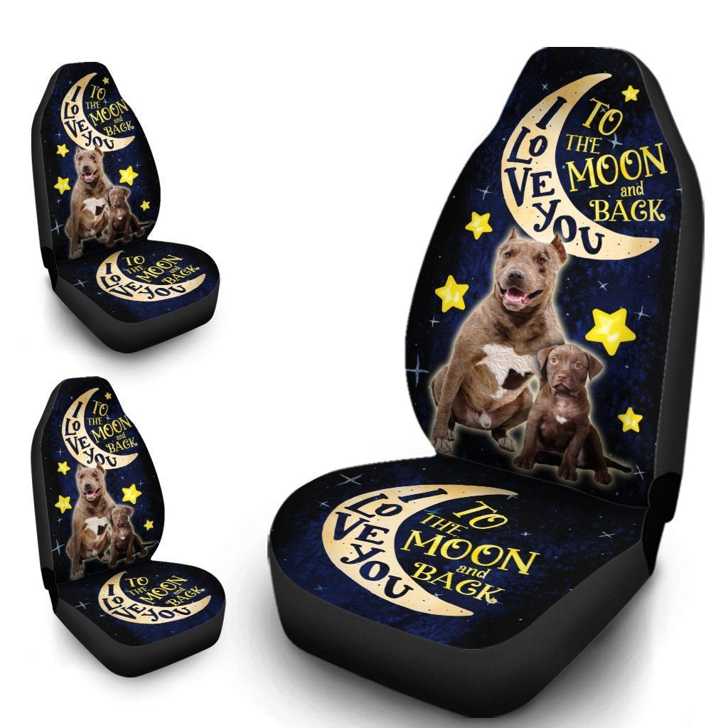Dad And Son Pibull Car Seat Covers Custom I Love You To The | Inspire ...