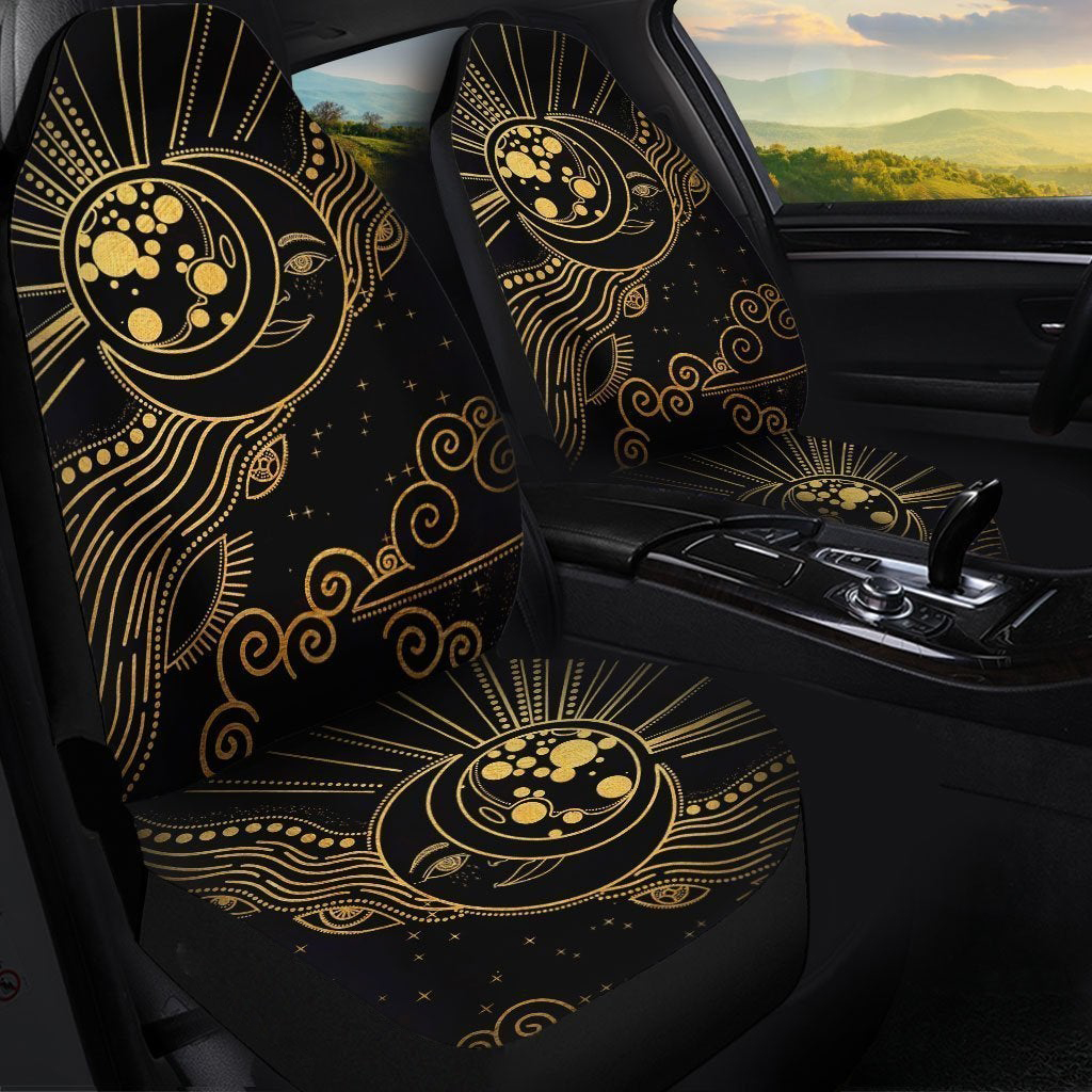 Bohemian Sun And Moon Car Seat Covers Custom Car Interior Ac | Inspire ...