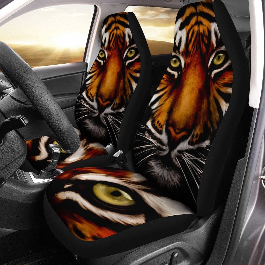 Tiger Face Car Seat Covers Custom Tiger Wild Animal Car Acce | Inspire ...