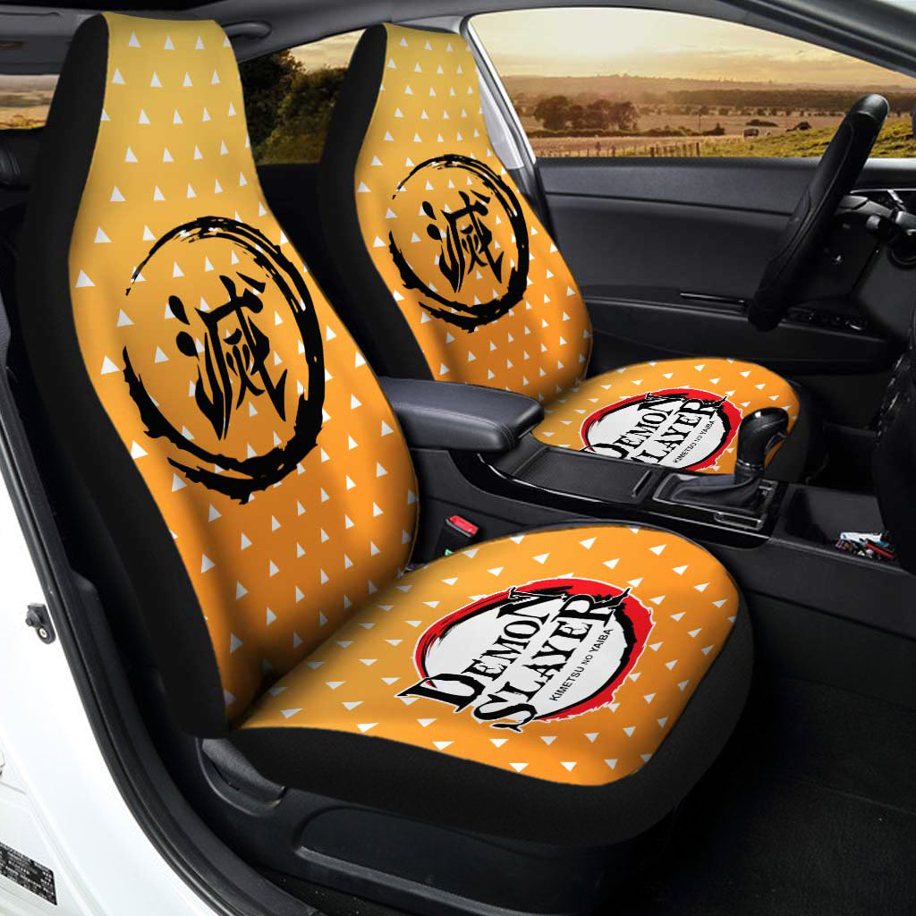 Demon Slayer Zenitsu Uniform Car Seat Covers Custom Anime Ca | Inspire ...