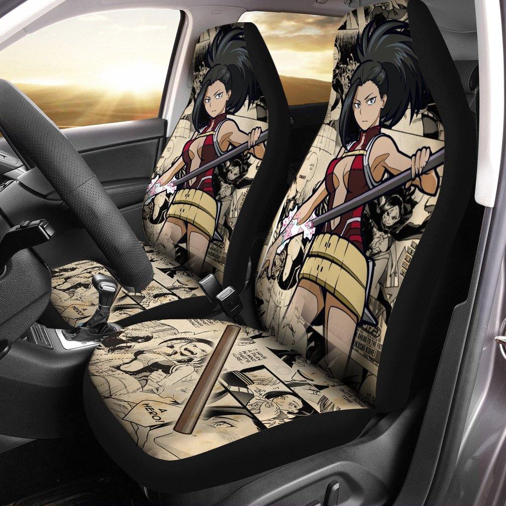 Momo Yaoyorozu Mix Manga Car Seat Covers Anime My Hero Acade | Inspire ...