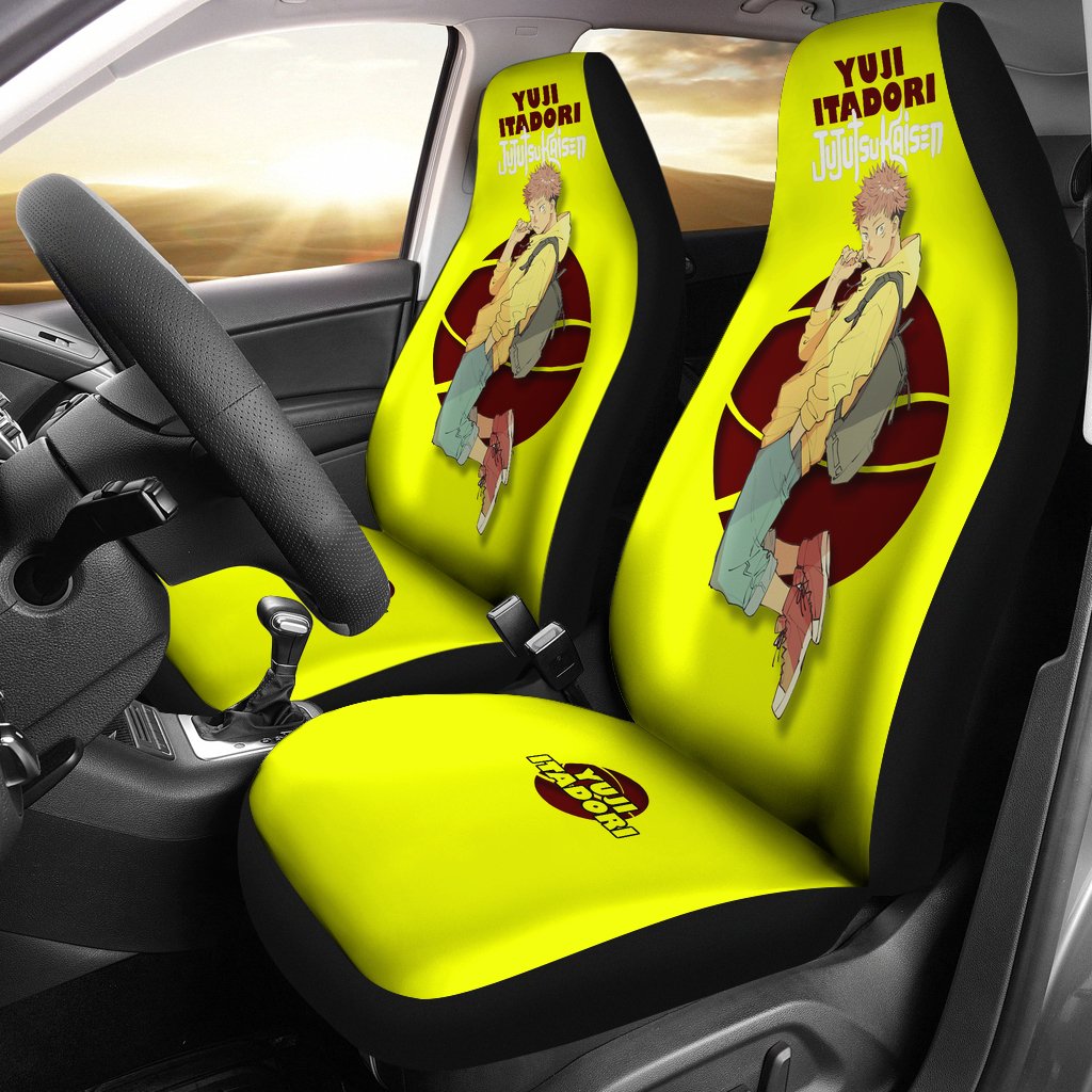 Yuji Itadori Style Car Seat Covers Fan Art Jujutsu Kaisen An - Inspire ...