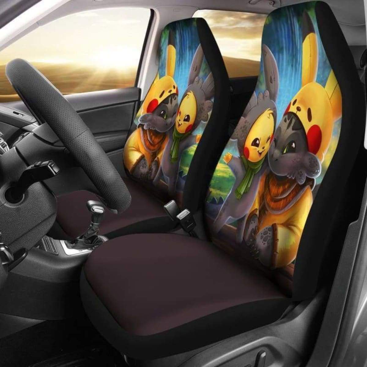 Toothless And Pikachu How To Train Your Dragon Car Seat Cove | Inspire ...
