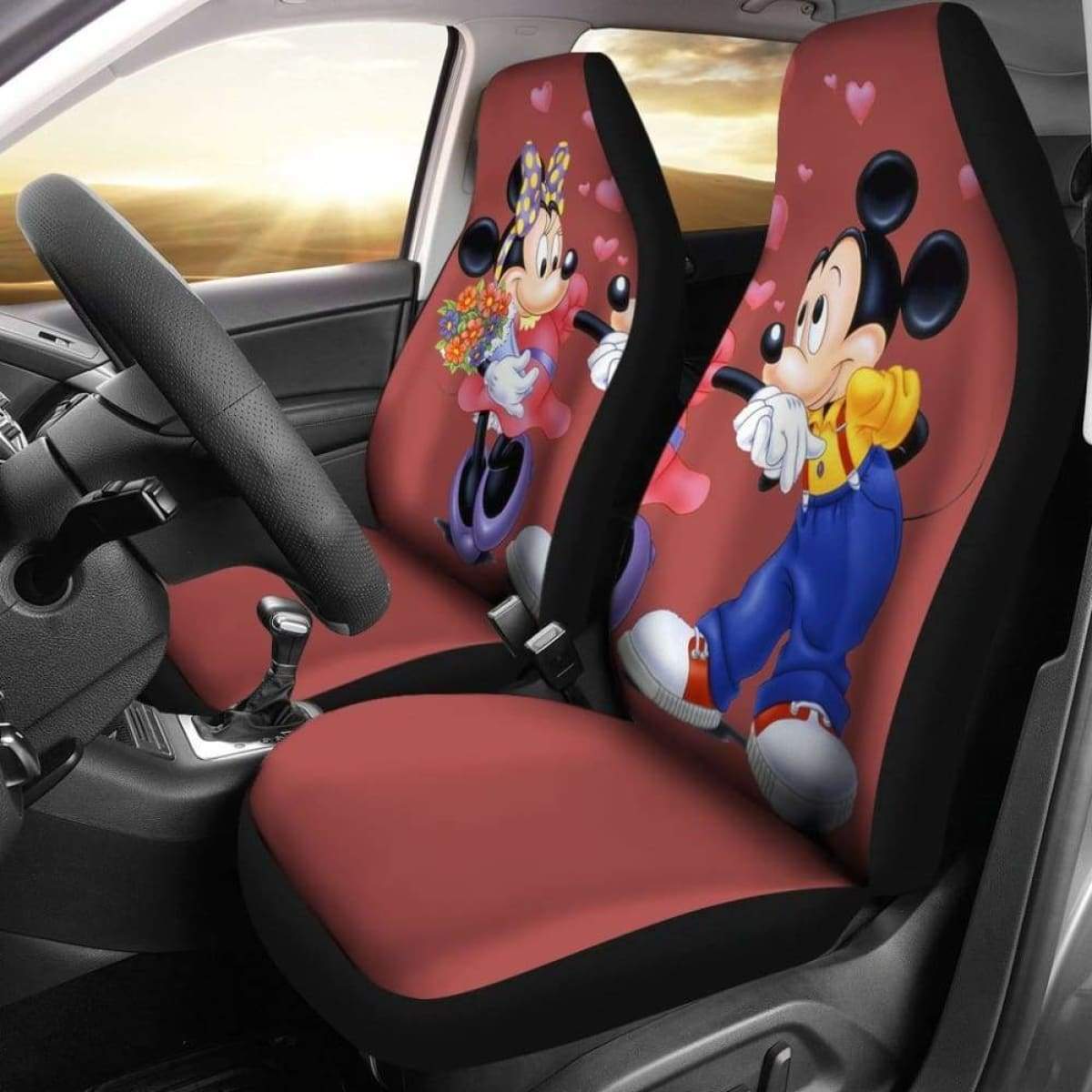 Mickey And Minnie Mouse Disney Cartoon Car Seat Covers | Inspire Uplift