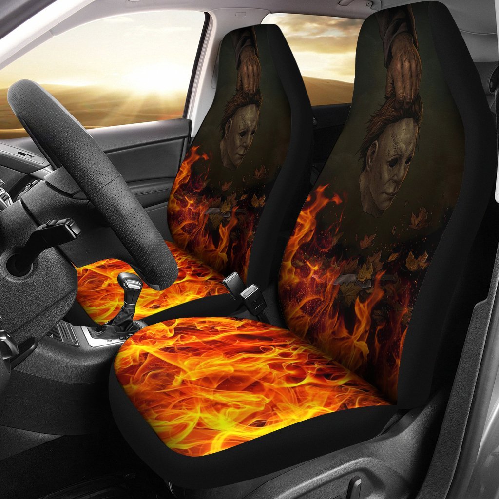 Horror Movie Car Seat Covers | Michael Myers Take Off Mask F | Inspire ...